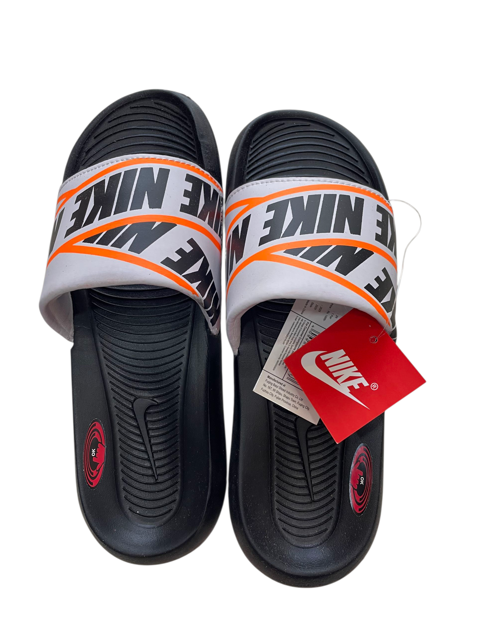 NIKE Black & White Sliders - Shaurya's Brands Club